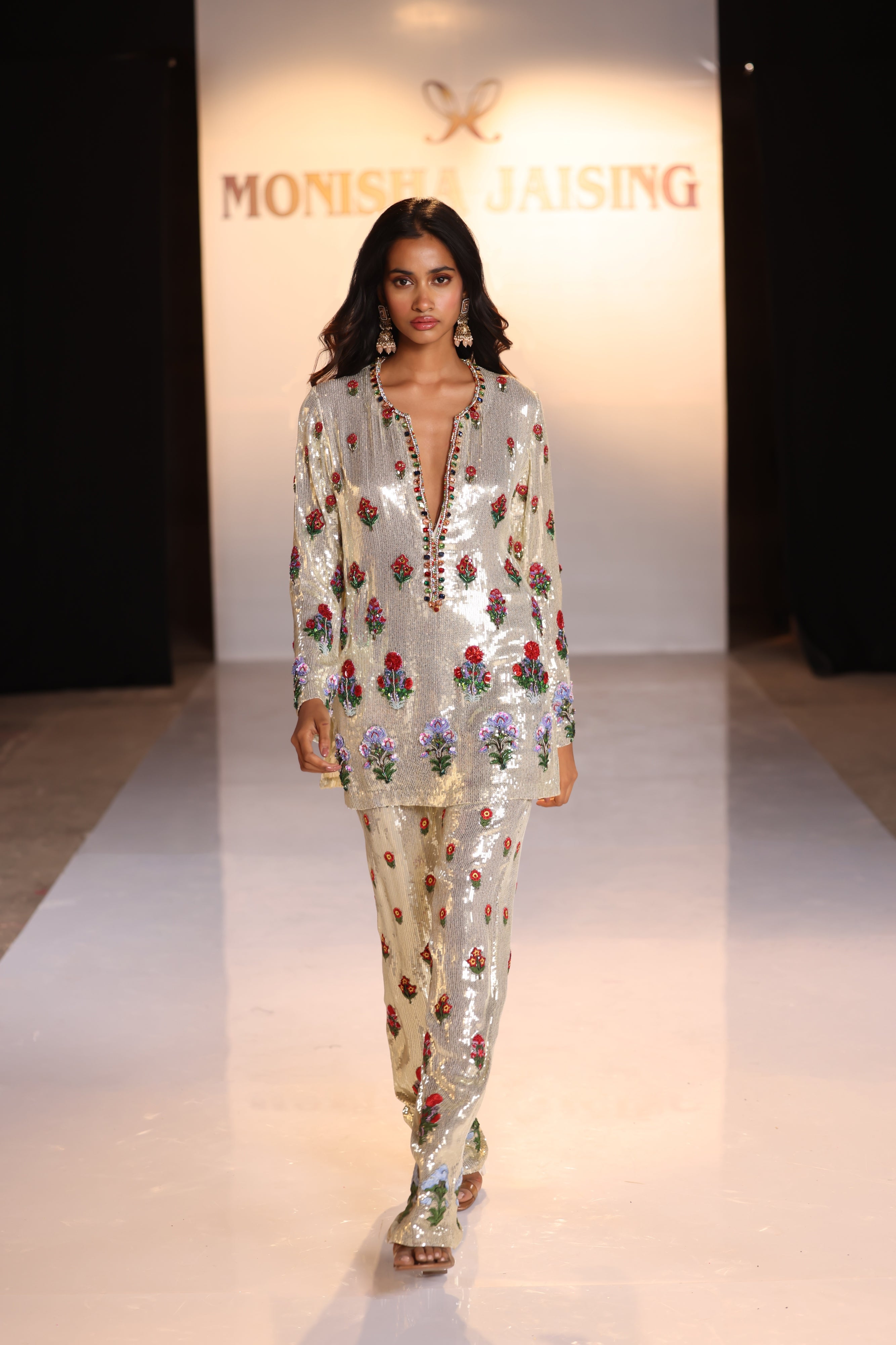 Gold Mughal Flower Set – Monisha Jaising