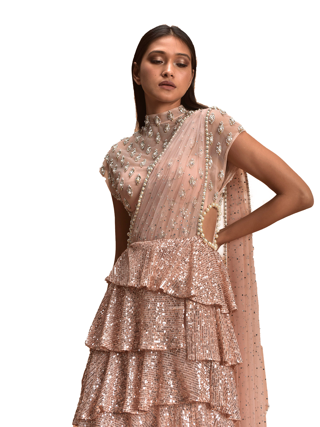 Crystal Pearl Saree – Monisha Jaising